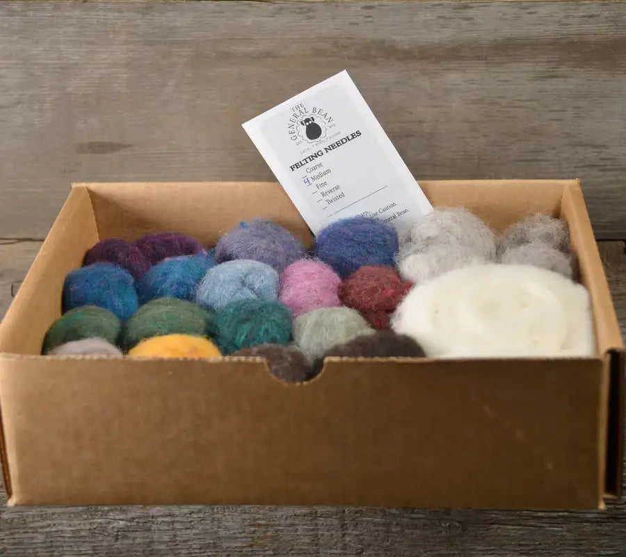 Needle Felting- Color Pack Kit- Heathers- wool – Fiber Parts